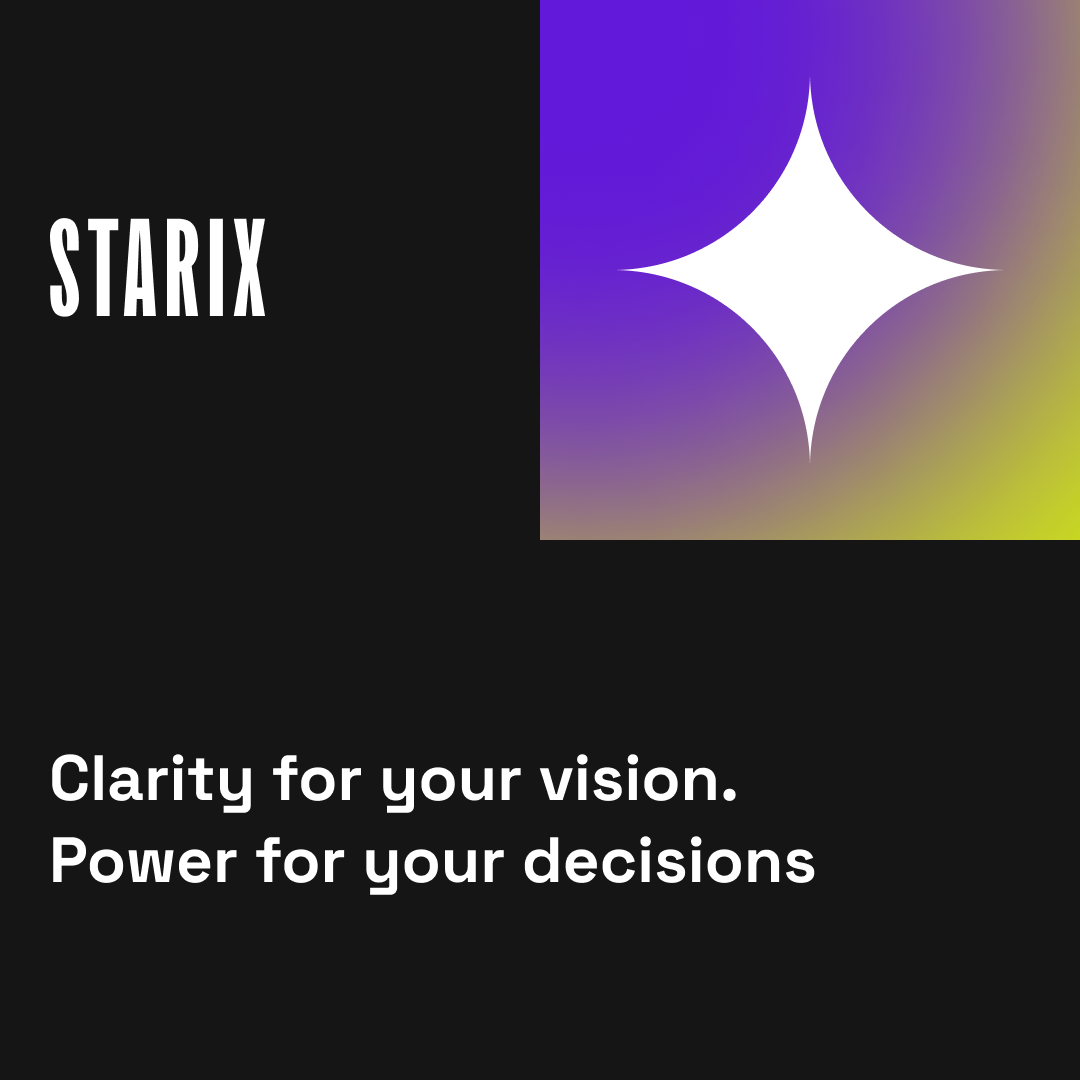 Starix.io · See it. Understand it. Build it better.